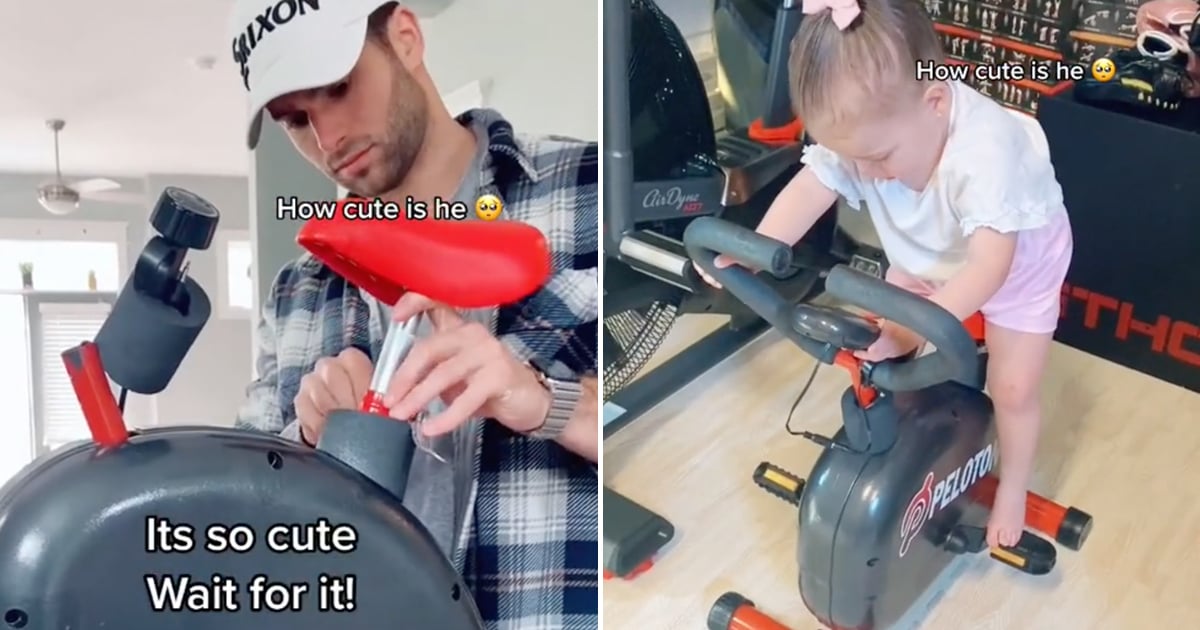 See the Miniature Peloton Bike This Dad Made For His Toddler | PS Family