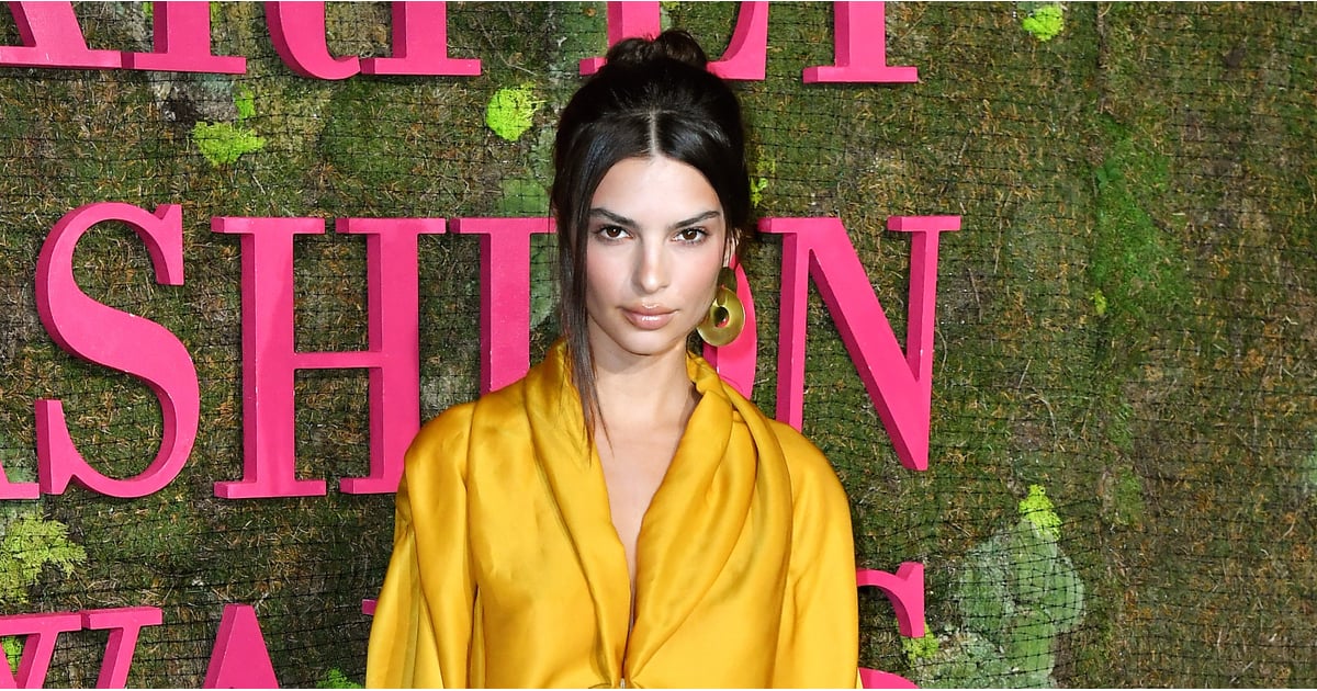 Emily Ratajkowski Yellow Outfit at Green Carpet Awards 2018 | POPSUGAR ...