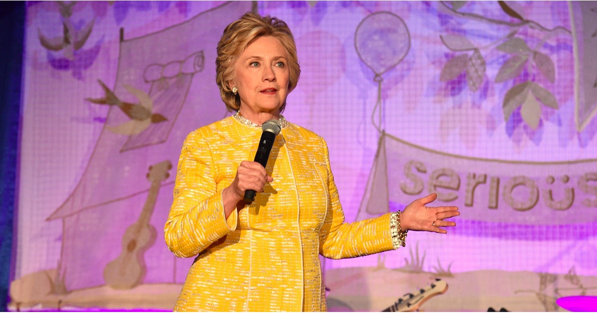 Hillary Clinton's Yellow Tweed Coat | POPSUGAR Fashion