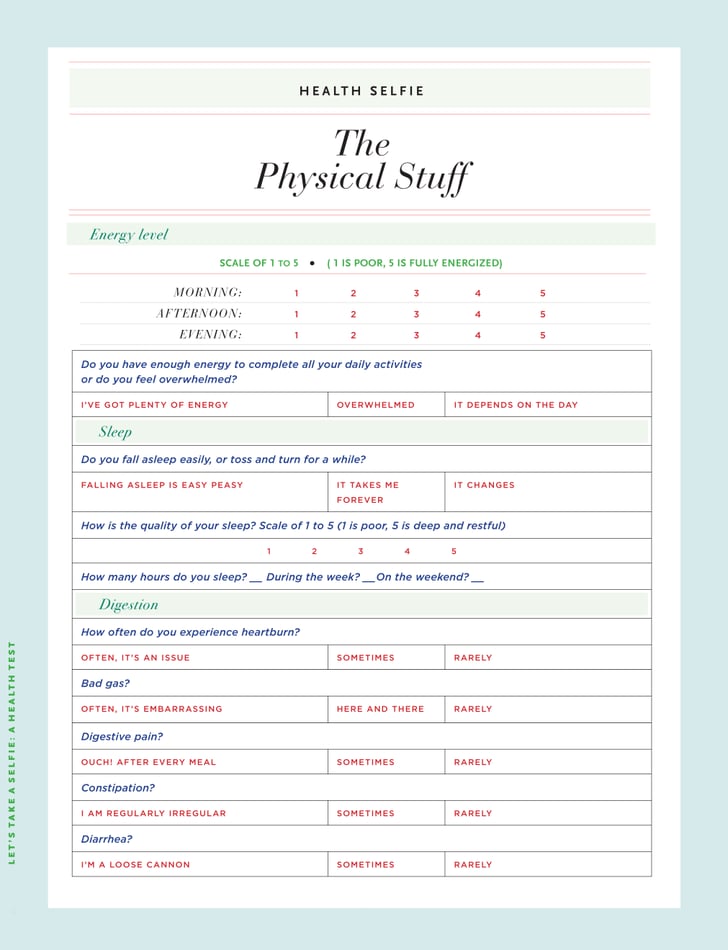 Free Printable Health Quiz | POPSUGAR Fitness