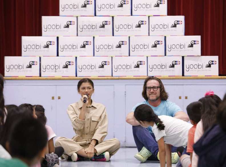Zendaya Visits Global Family Elementary School in Oakland | POPSUGAR ...
