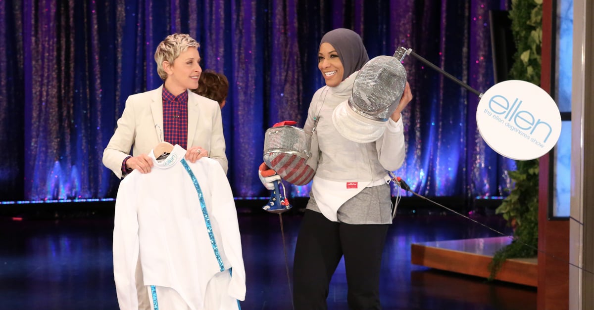 Ibtihaj Muhammad Fencing on The Ellen DeGeneres Show | PS Fitness