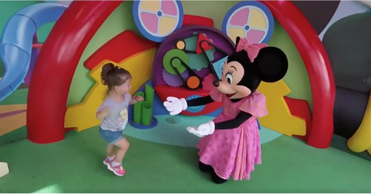 Little Girl Meeting Minnie Mouse Dance | POPSUGAR Family