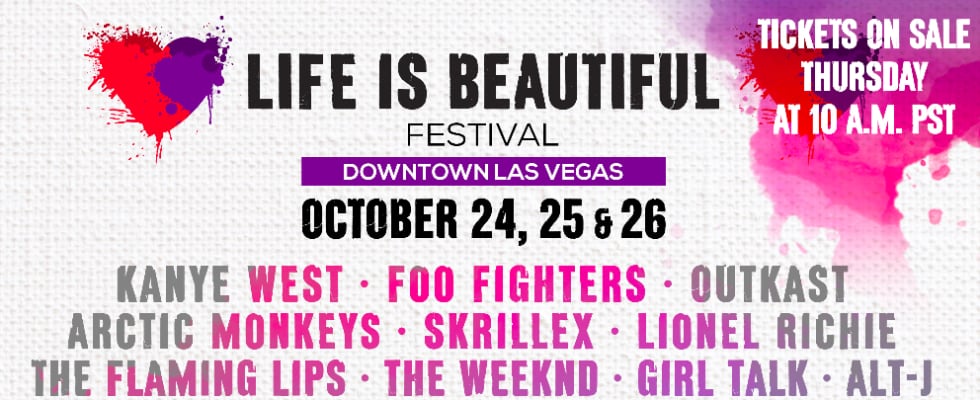 Life is Beautiful Festival Lineup 2014 | PS Celebrity