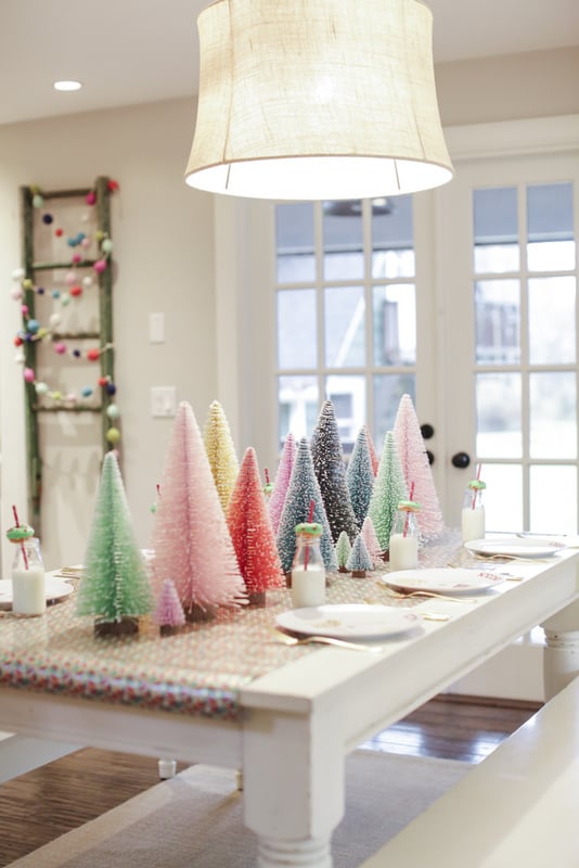 A Mini Christmas Tree Tablescape | Kids' Gingerbread House Decorating ...