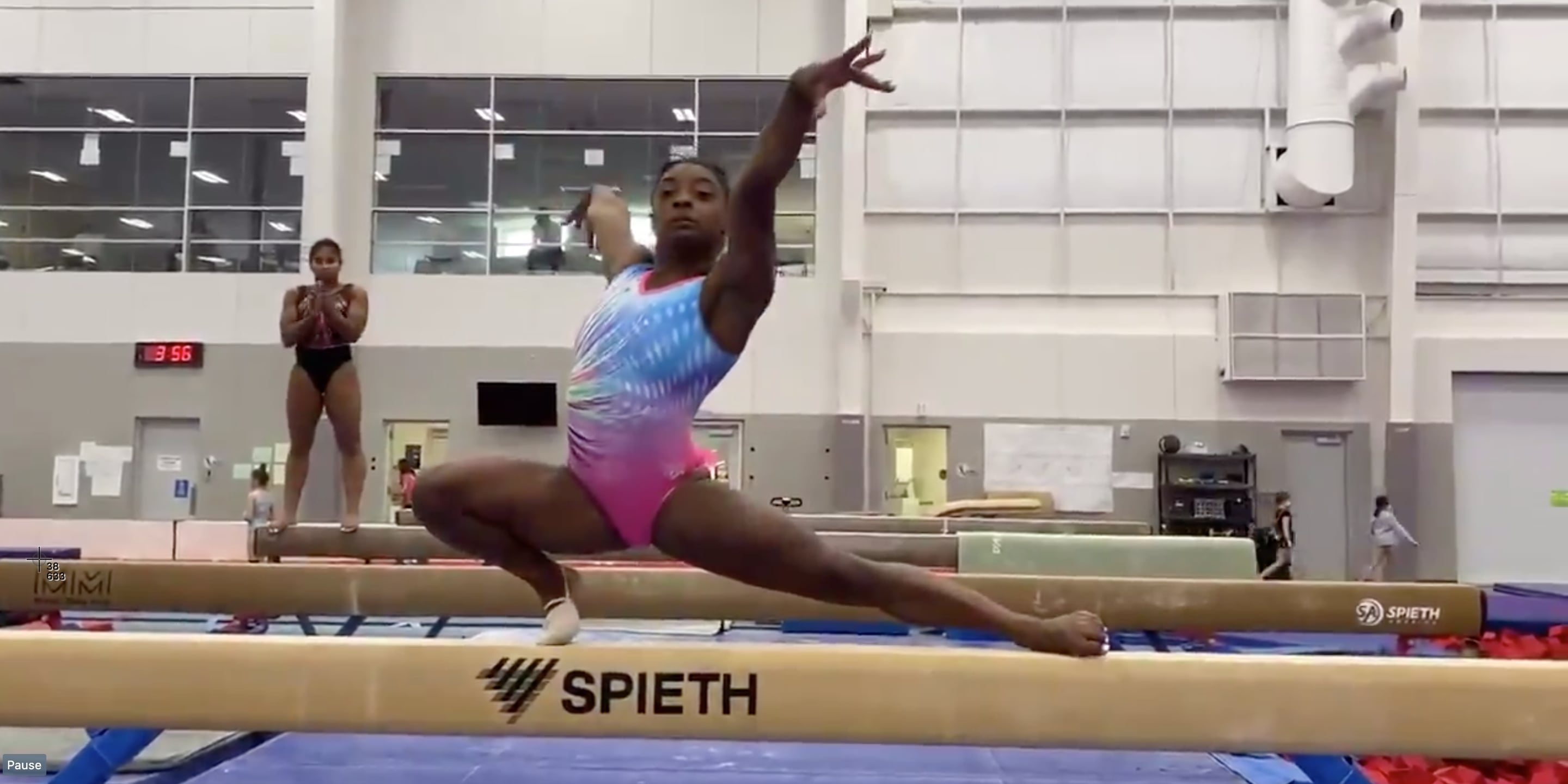 Watch Simone Biles Spins 6 Times on the Balance Beam | POPSUGAR Fitness