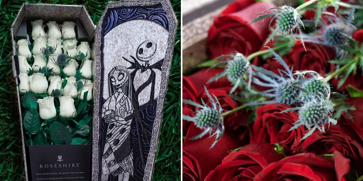 These Nightmare Before Christmas Flowers Come in a Coffin | PS Love