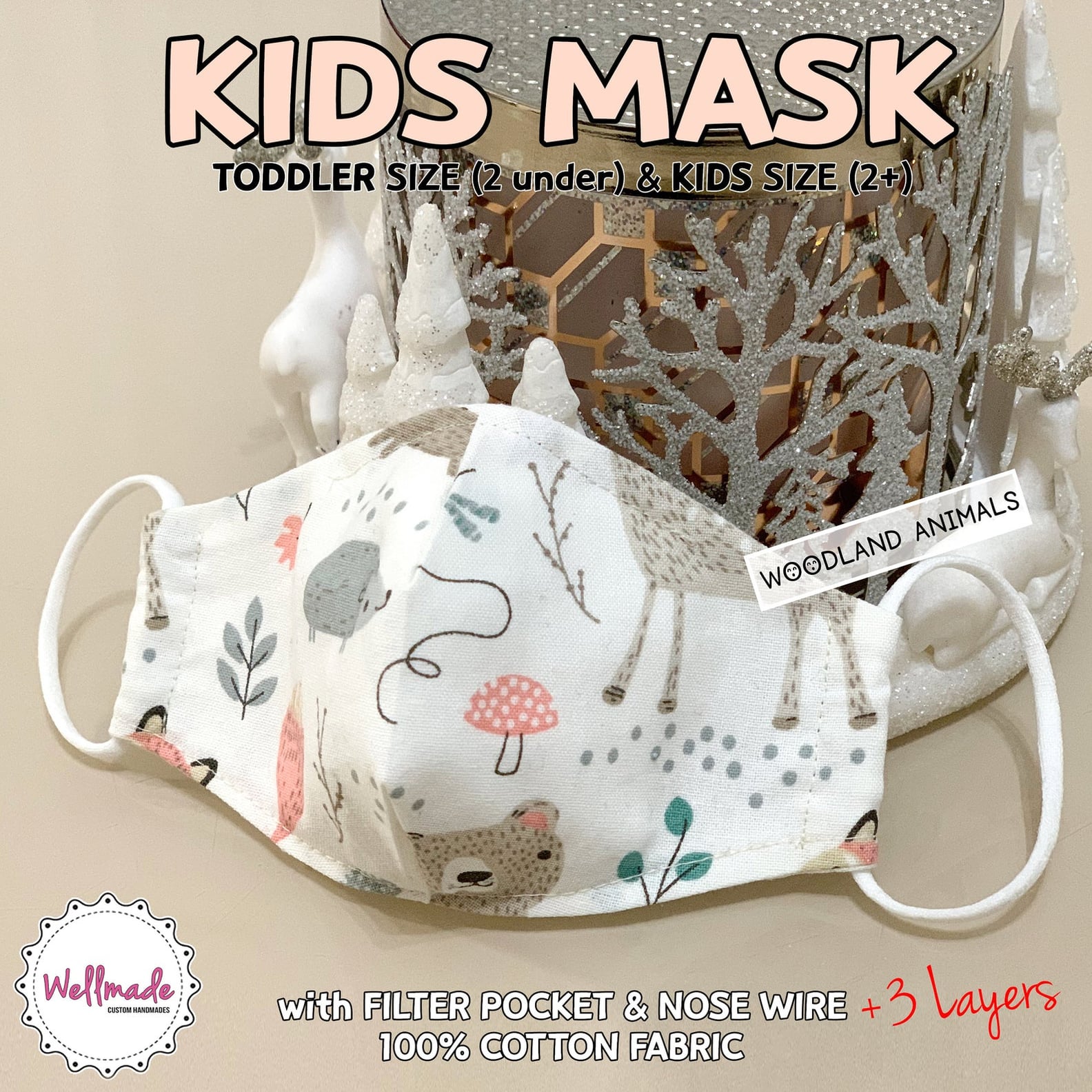 Kids' Face Masks With Nose Wires | PS Family