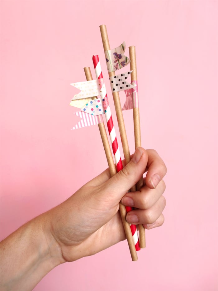 DIY Washi Tape Paper Straws | POPSUGAR Smart Living