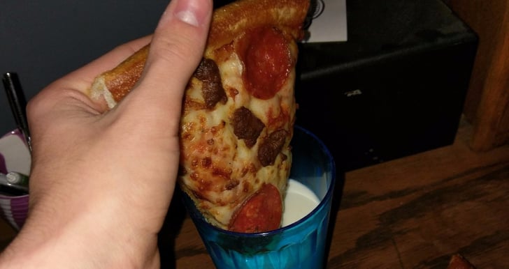 Dipping Pizza in Milk | POPSUGAR Food