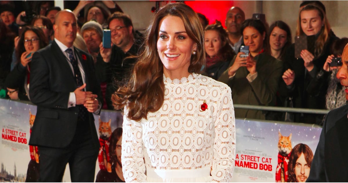 Kate Middleton White Self Portrait Dress Oct. 2016 | POPSUGAR Fashion