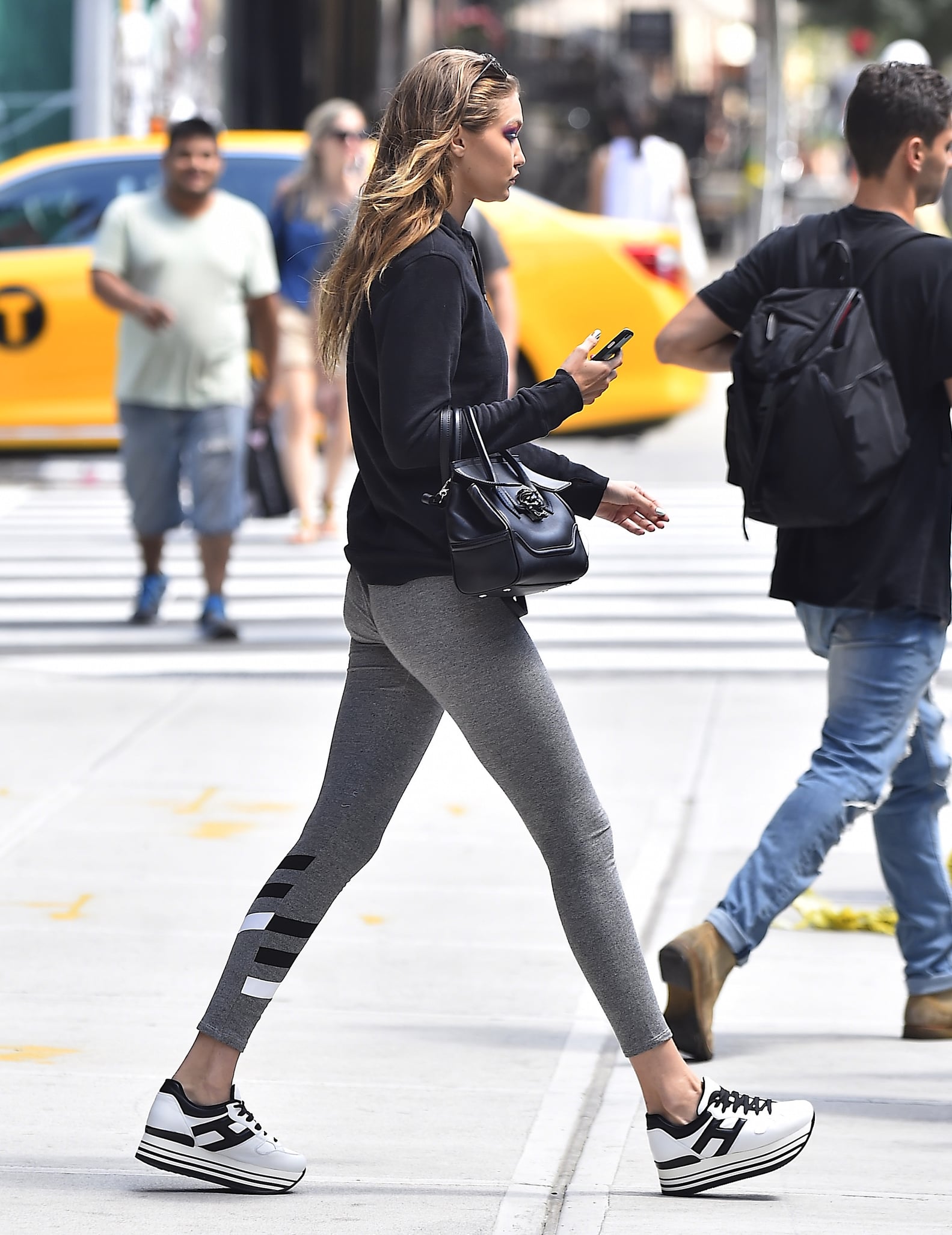 Gigi Hadid Hogan Platform Sneakers July 2016 | PS Fashion