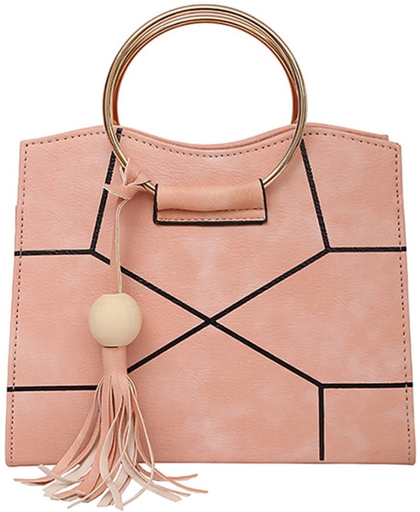 Shein Ring Handle Geometric Design Crossbody Bag With Tassel Cute Bags From Shein Popsugar