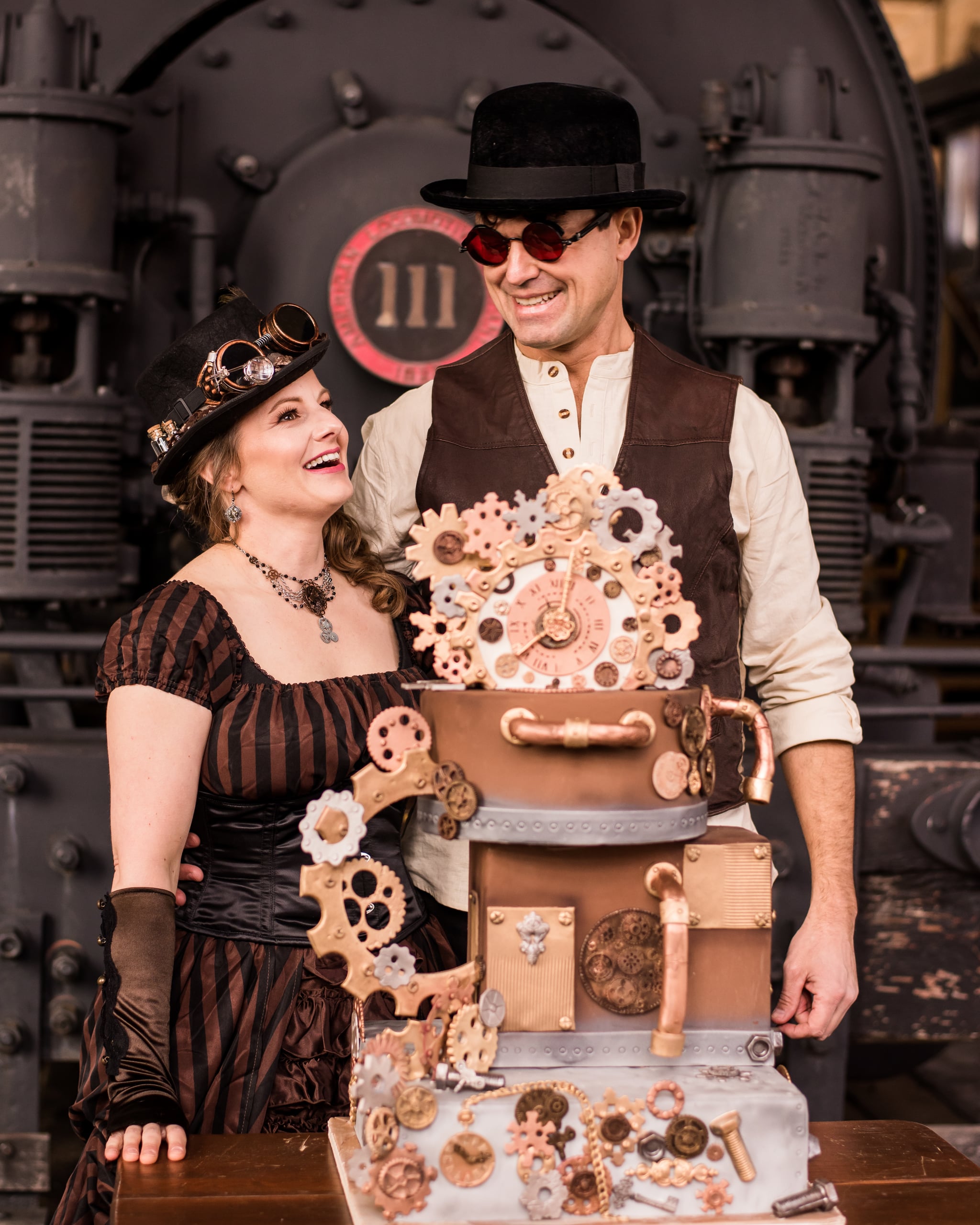 steampunk wedding cake