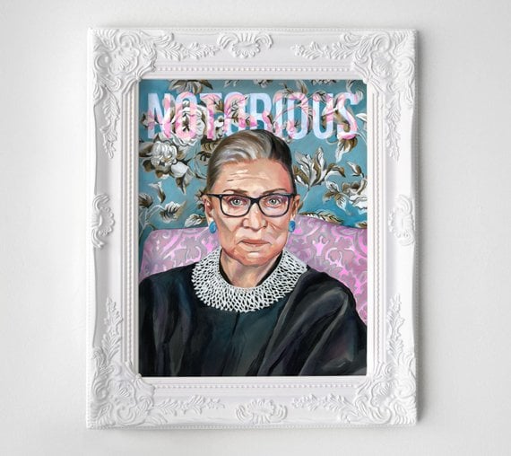 Notorious RBG Oil Painting | Famous Women in History Gifts | POPSUGAR ...