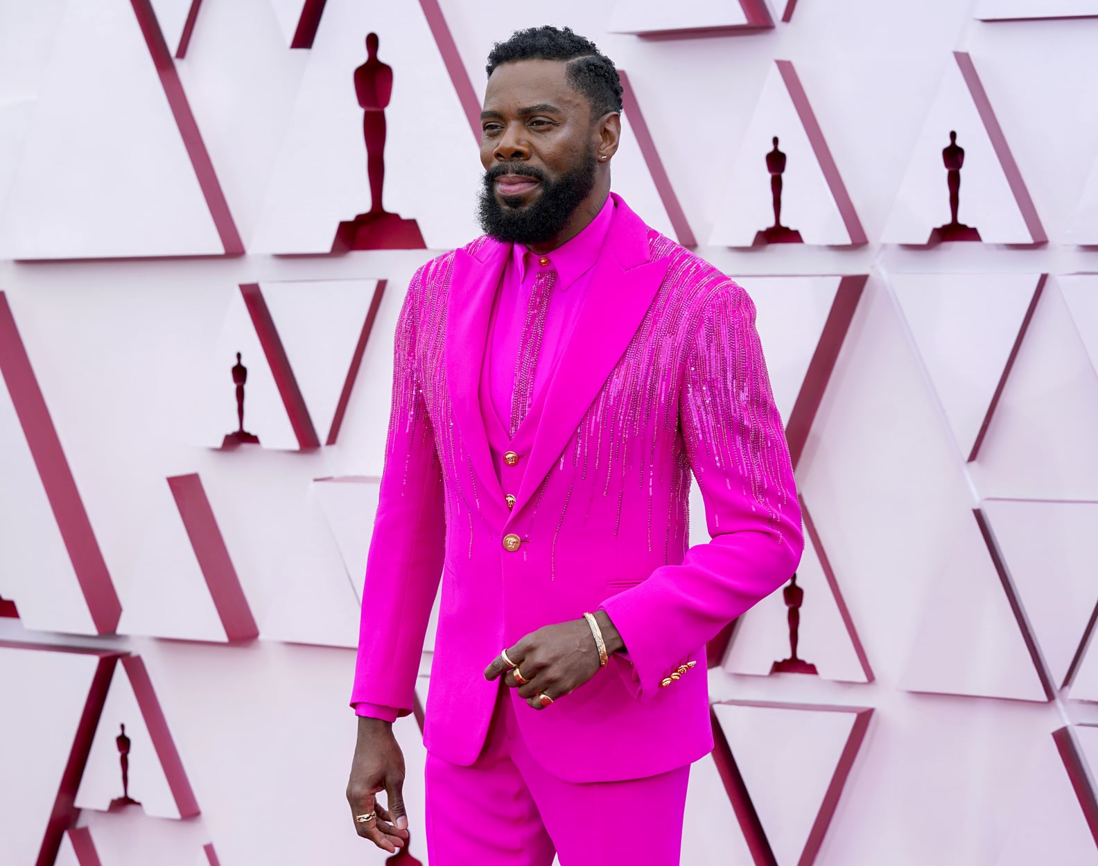 Colman Domingo's Pink Versace Suit at the Oscars 2021 | PS Fashion