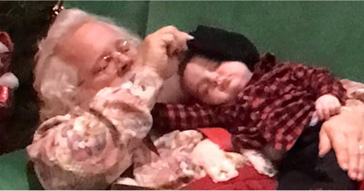 Picture of Sleeping Baby on Santa's Lap | POPSUGAR Family