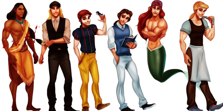 This Artist Reimagines Disney Princesses as Princes | POPSUGAR Smart Living