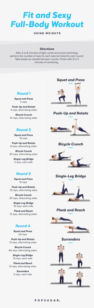 Full Body Workout With Weights Printable Workouts POPSUGAR Fitness 