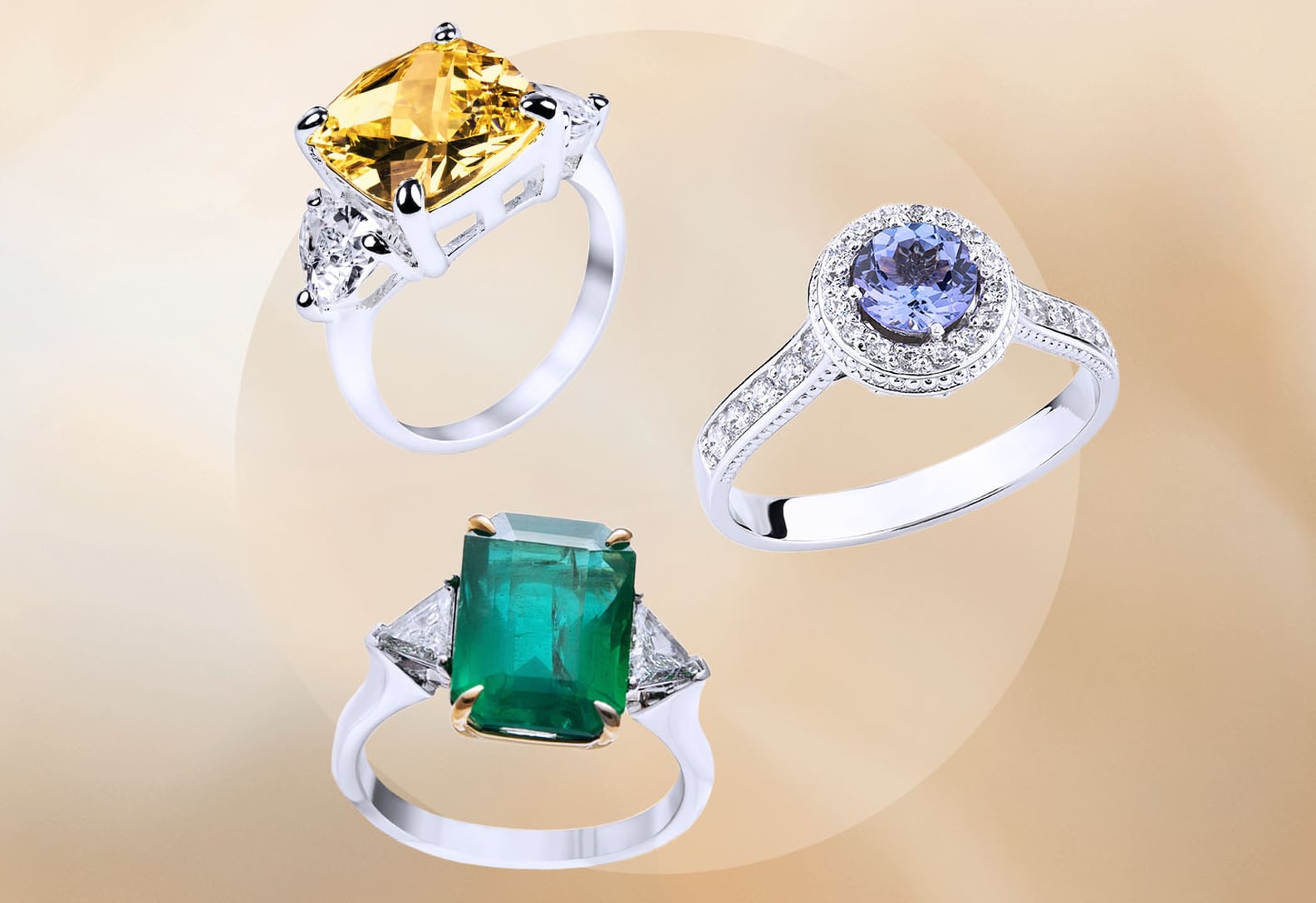 Colored Engagement Rings | PS Fashion