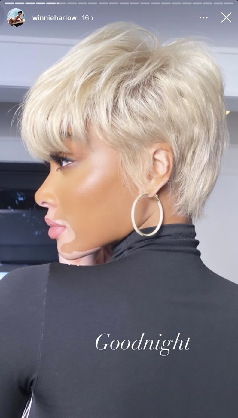 Winnie Harlow Wears Platinum-Blond Pixie Wig | PS Beauty
