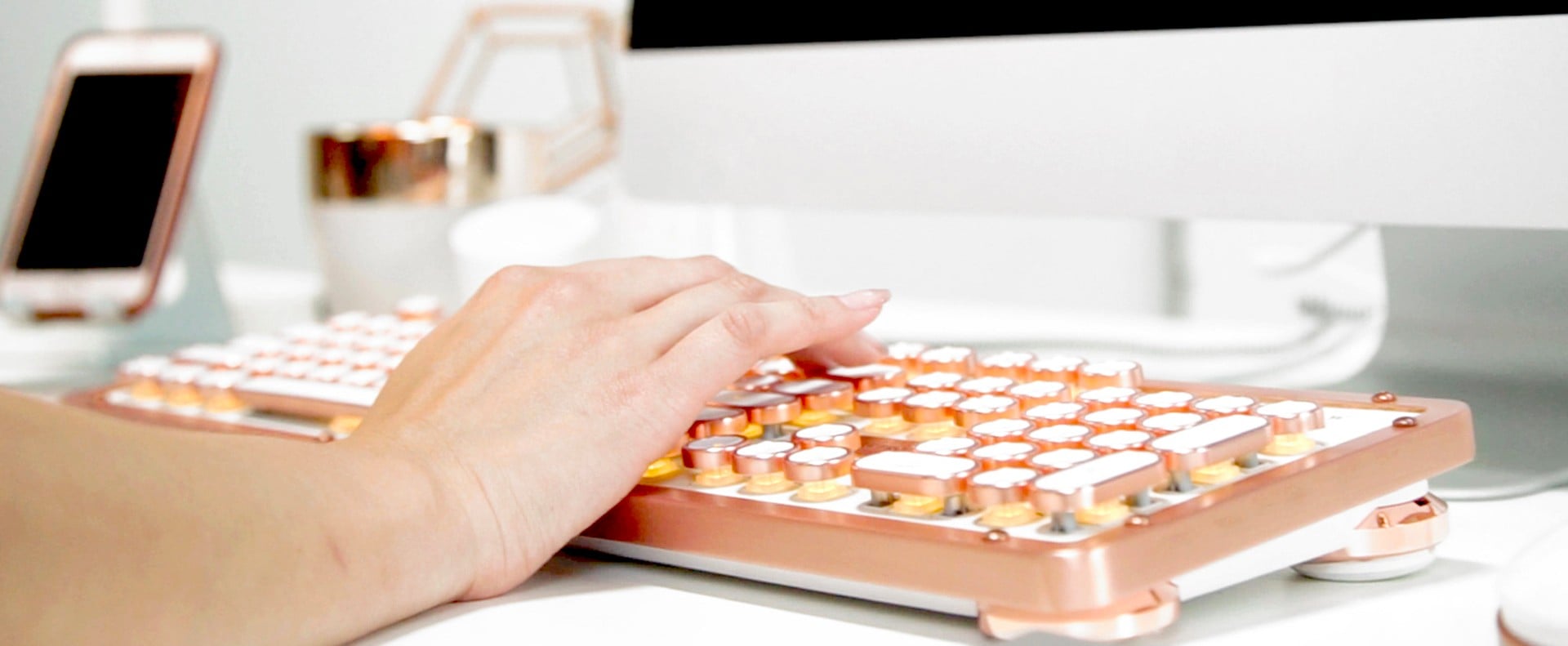 Rose Gold Typewriter Keyboard | PS Love
