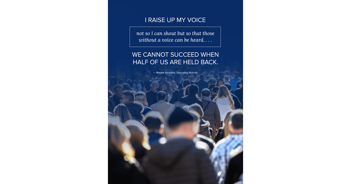 "I raise up my voice not so I can shout but so that those without a ...