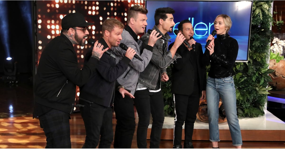 Emily Blunt Singing With Backstreet Boys on The Ellen Show | POPSUGAR ...