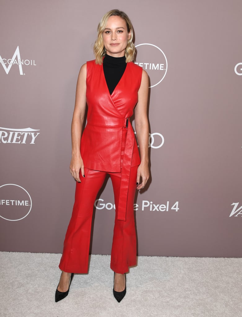 Brie Larson Holds a Pull-Up With a Weighted Chain | POPSUGAR Fitness