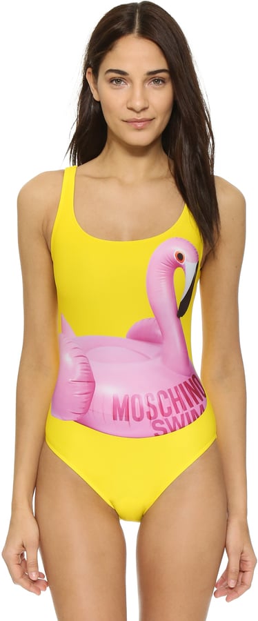Moschino Flamingo One Piece Swimsuit £155 Flamingo Themed Fashion