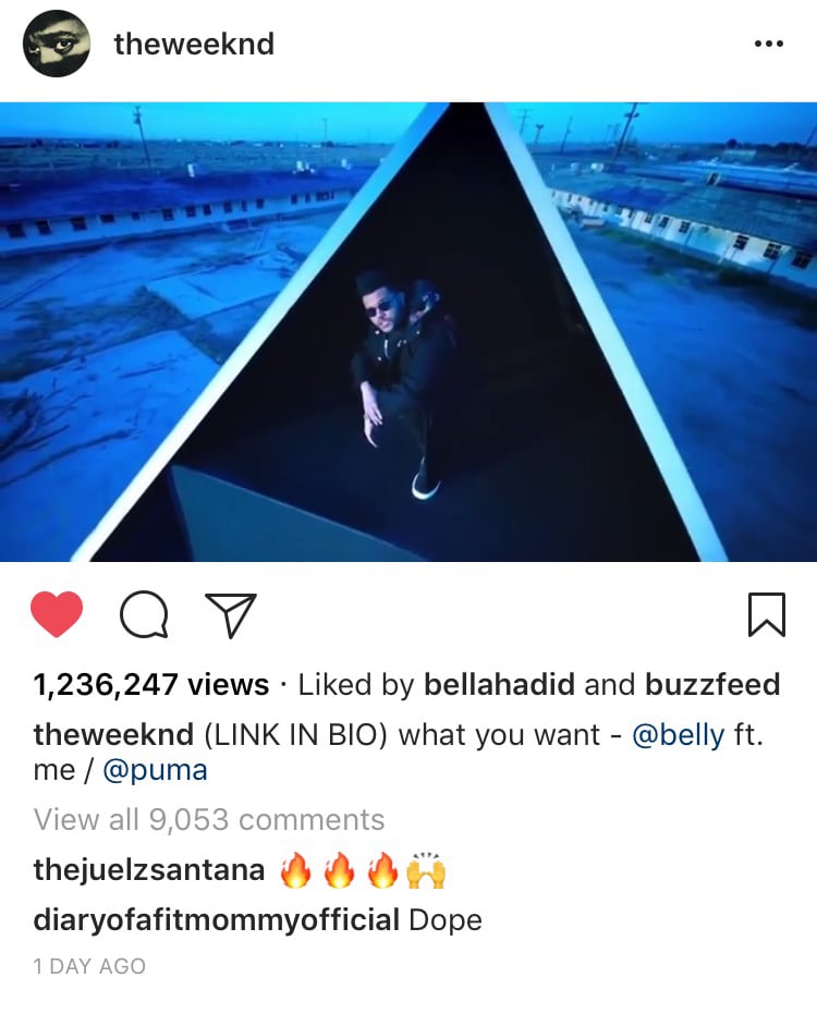 The Weeknd Instagram