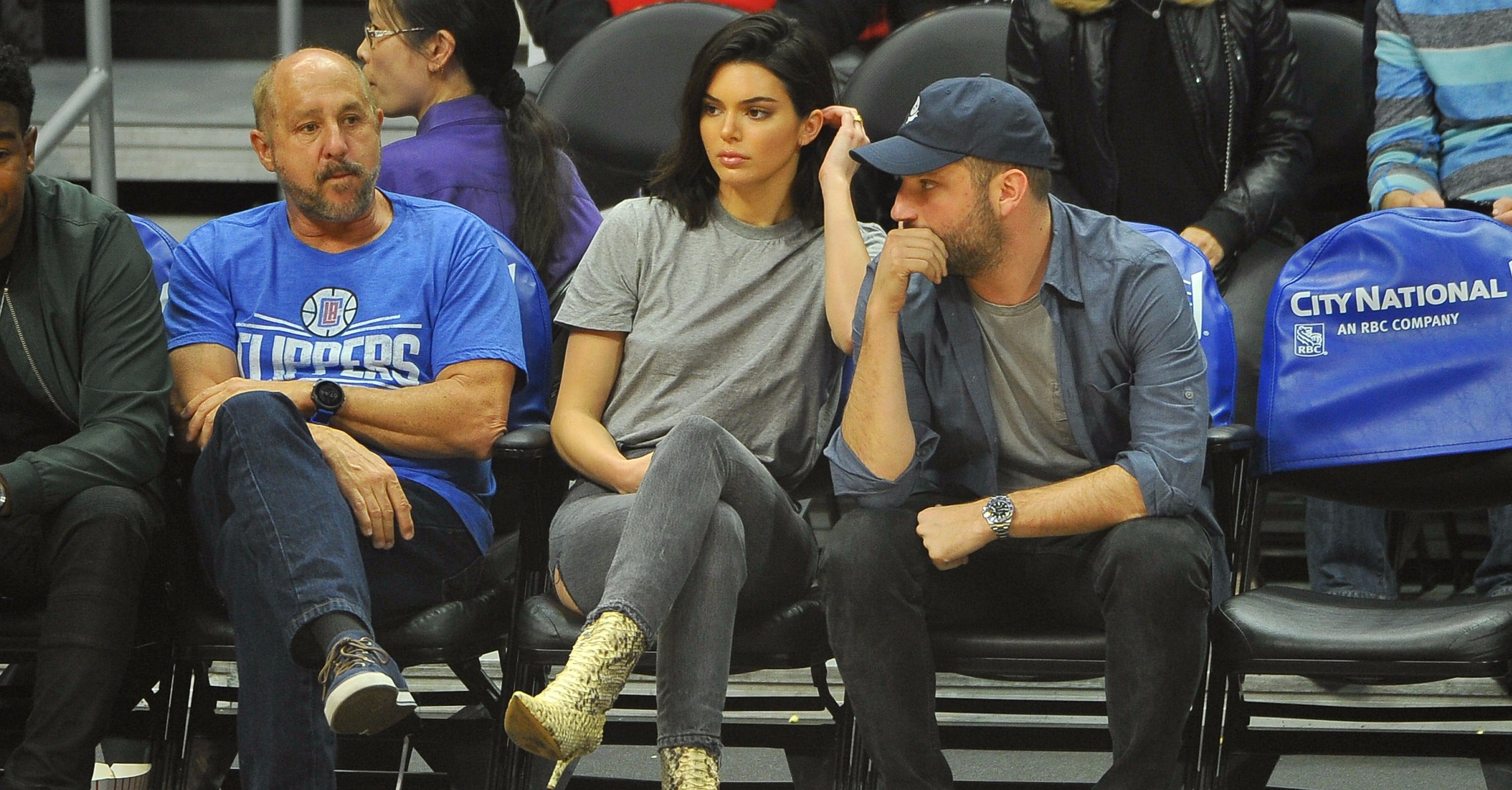 Kendall Jenner's Snakeskin Boots at Basketball Game | POPSUGAR Fashion