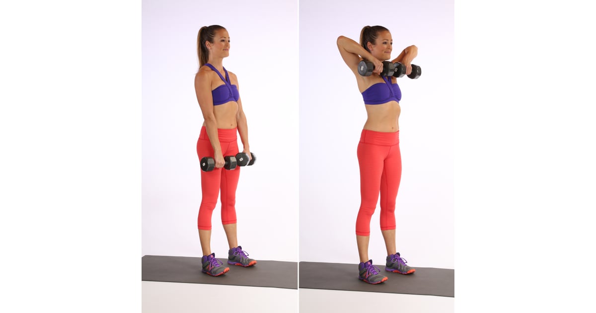 Arms and Abs Workout: Upright Row | Arms and Abs Workout With Dumbbells ...