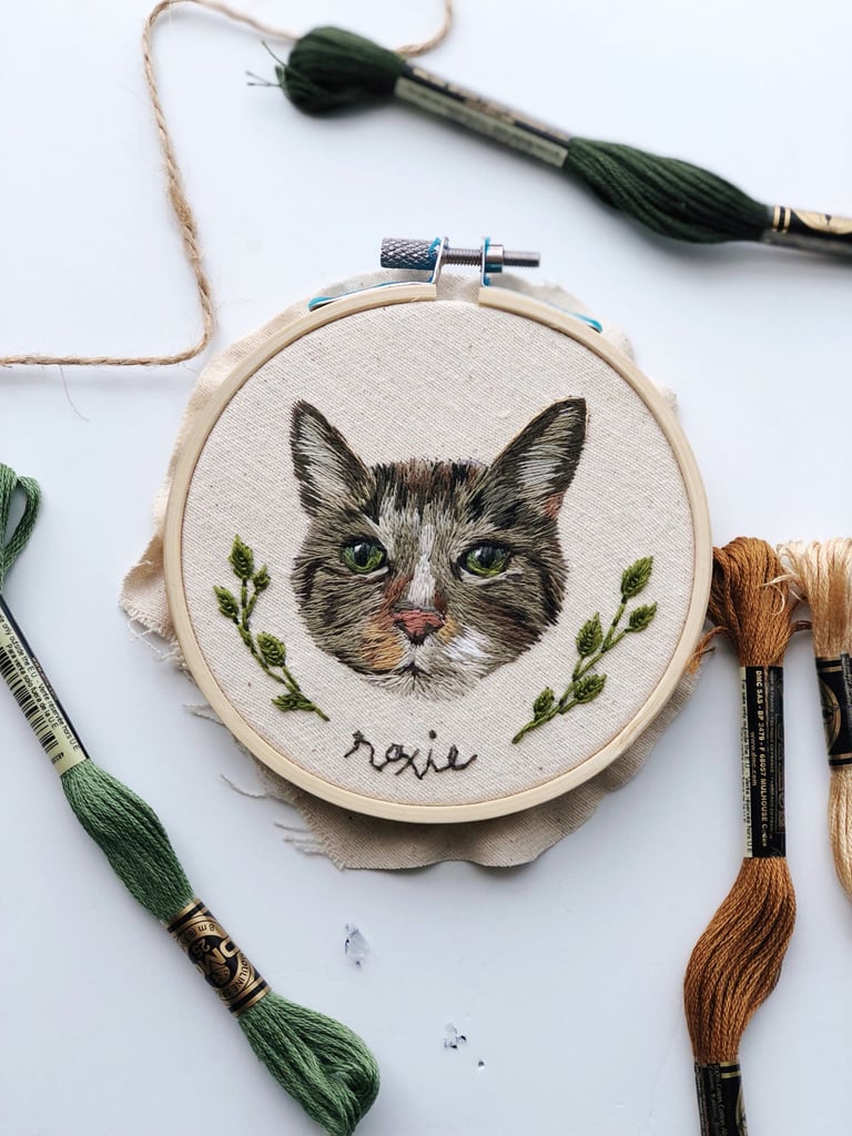 Embroidered Pet Portraits on Etsy | POPSUGAR Family