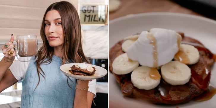 Hailey Bieber's Chocolate-Chip Protein Pancakes Recipe | POPSUGAR Food