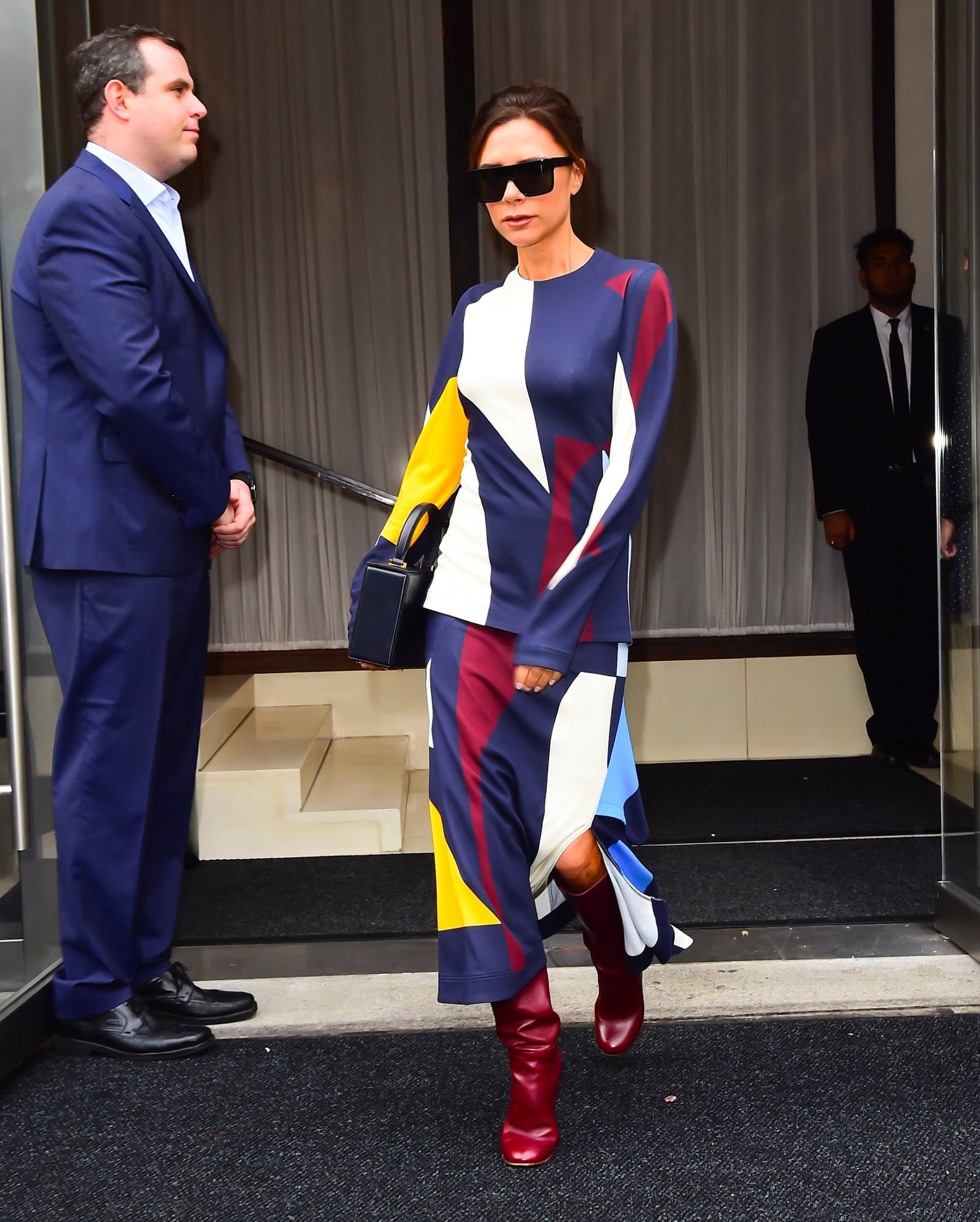 Victoria Beckham Wearing Graphic Print Outfit | PS Fashion