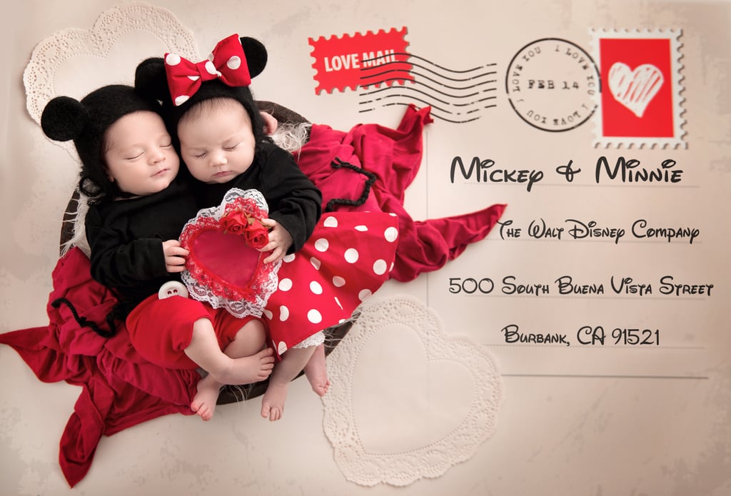 Mickey and Minnie Newborn Photo Shoot | POPSUGAR Family