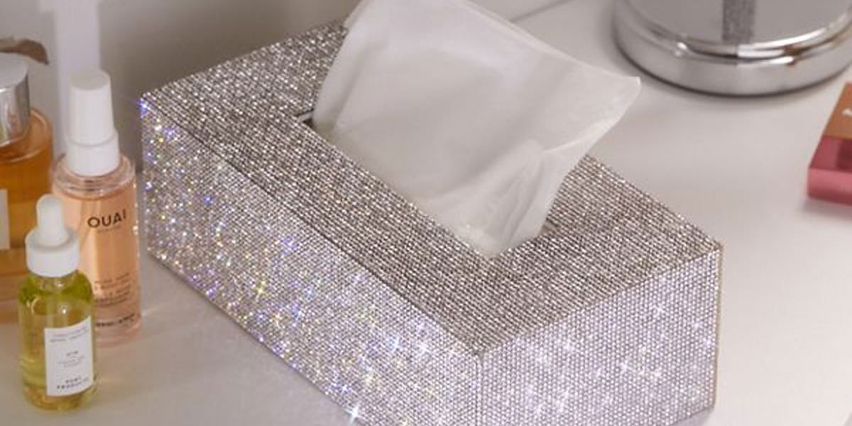 Rhinestone Tissue Box Cover From Urban Outfitters | POPSUGAR Home