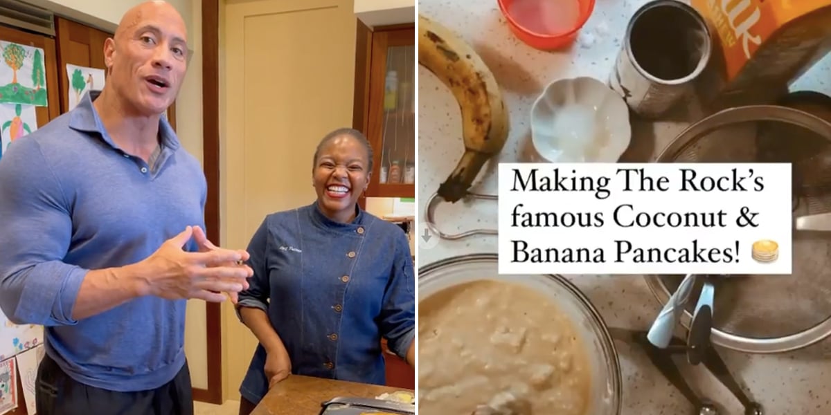 Dwayne Johnson Shares His Coconut Banana Pancakes Recipe | PS Food