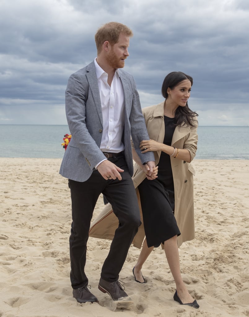 Meghan Markle Black Club Monaco Dress on the Beach 2018 | POPSUGAR ...