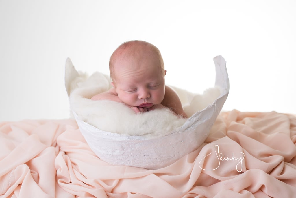 Newborn Photos in Baby Bump Cast Molds | POPSUGAR Family