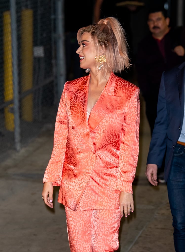 Katy Perry Debuts Long Peach Bob Wig | POPSUGAR Beauty