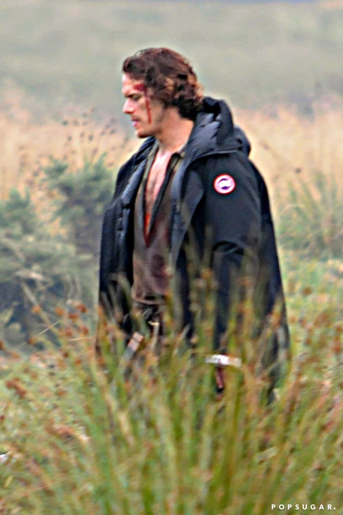Sam Heughan Filming Outlander in Scotland | POPSUGAR Entertainment