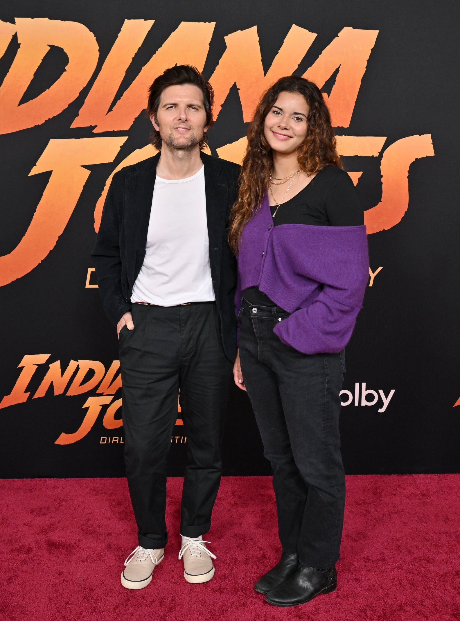 Adam Scott Brings Daughter Frankie to Indiana Jones Premiere | PS Celebrity