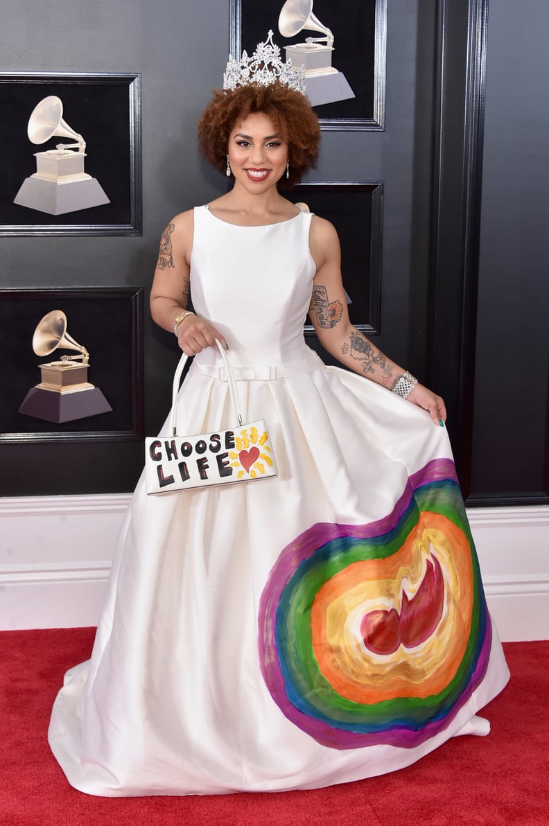 Joy Villa Pro-Life Dress at the 2018 Grammys | PS Fashion