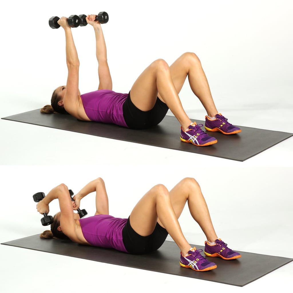 Skull Crushers Best Dumbbell Arm Exercises POPSUGAR Fitness Photo 12