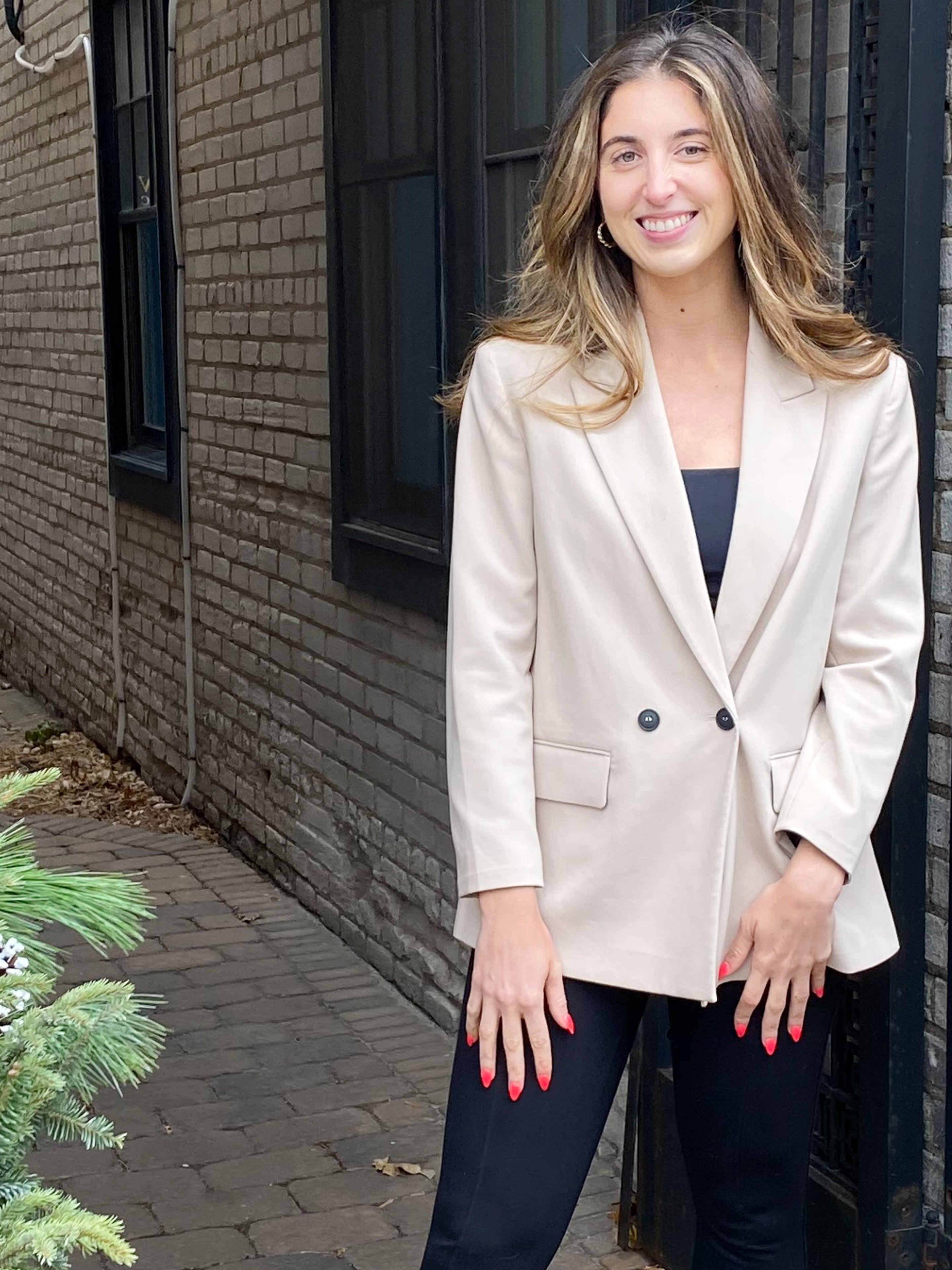 Old Navy High-Waisted Split-Front Pants I Editor Review | POPSUGAR Fashion