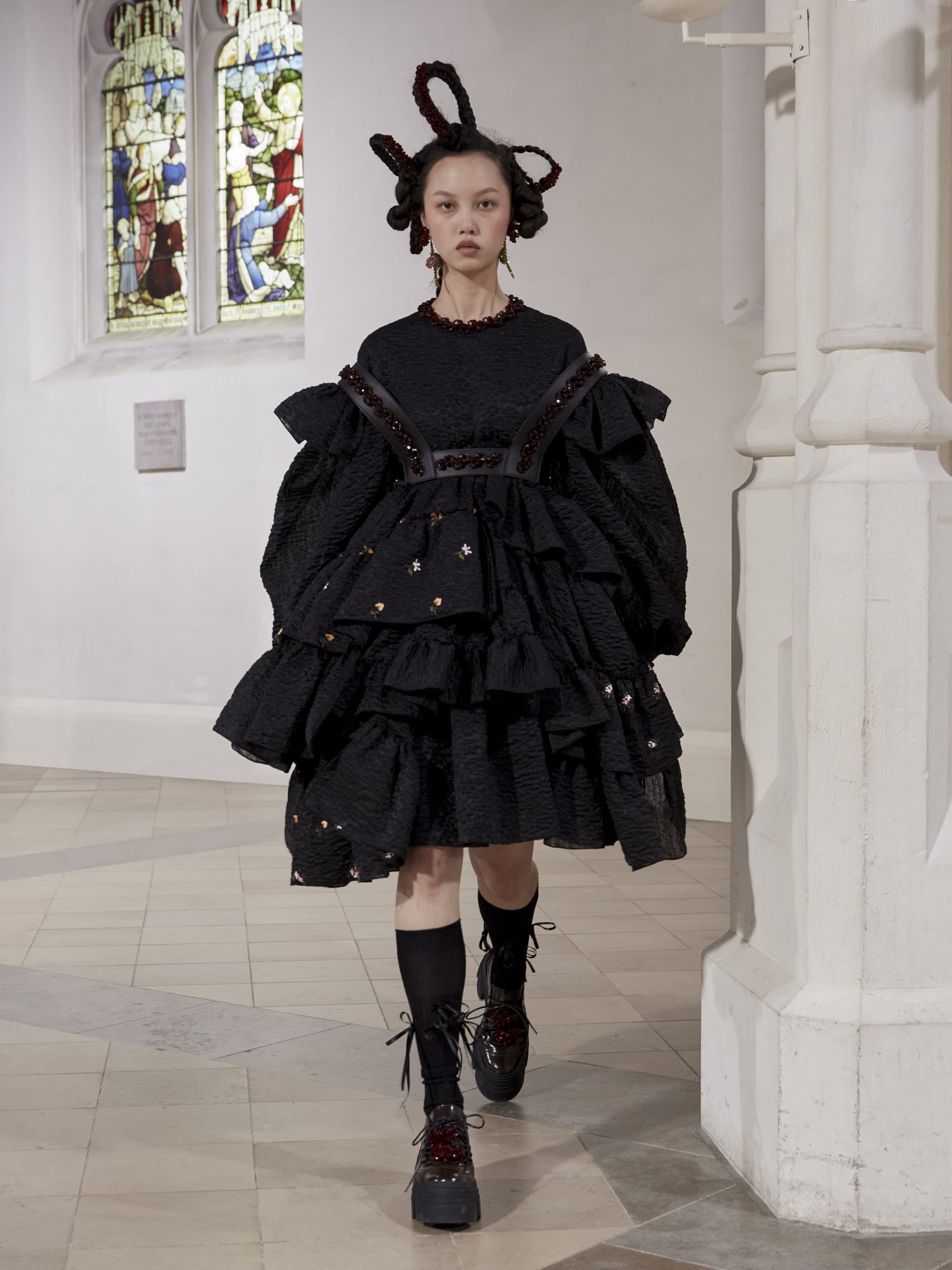 Simone Rocha Fall 2021 Features Patchwork and Regencycore | PS Fashion