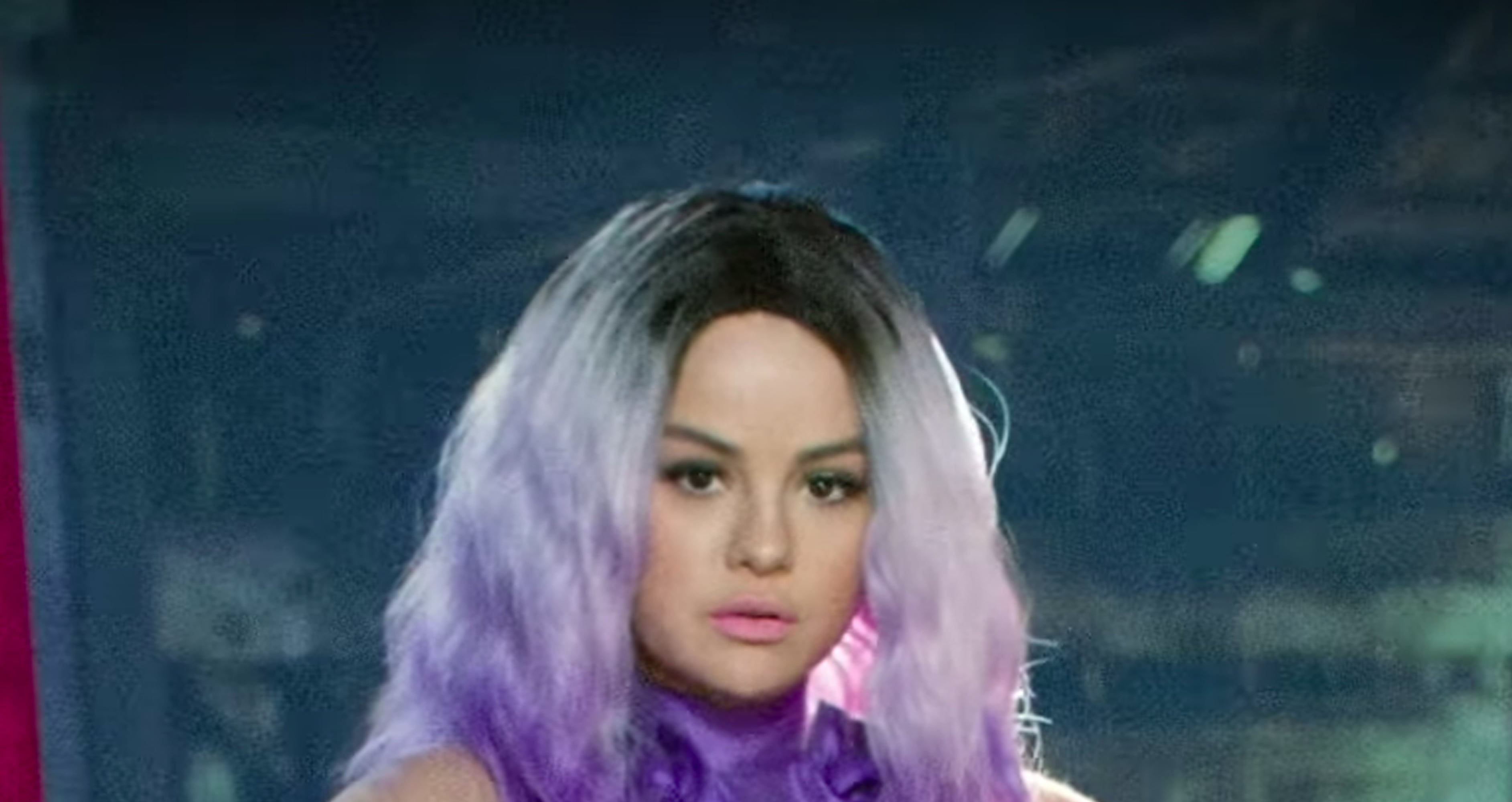 Selena Gomez Purple Ombre