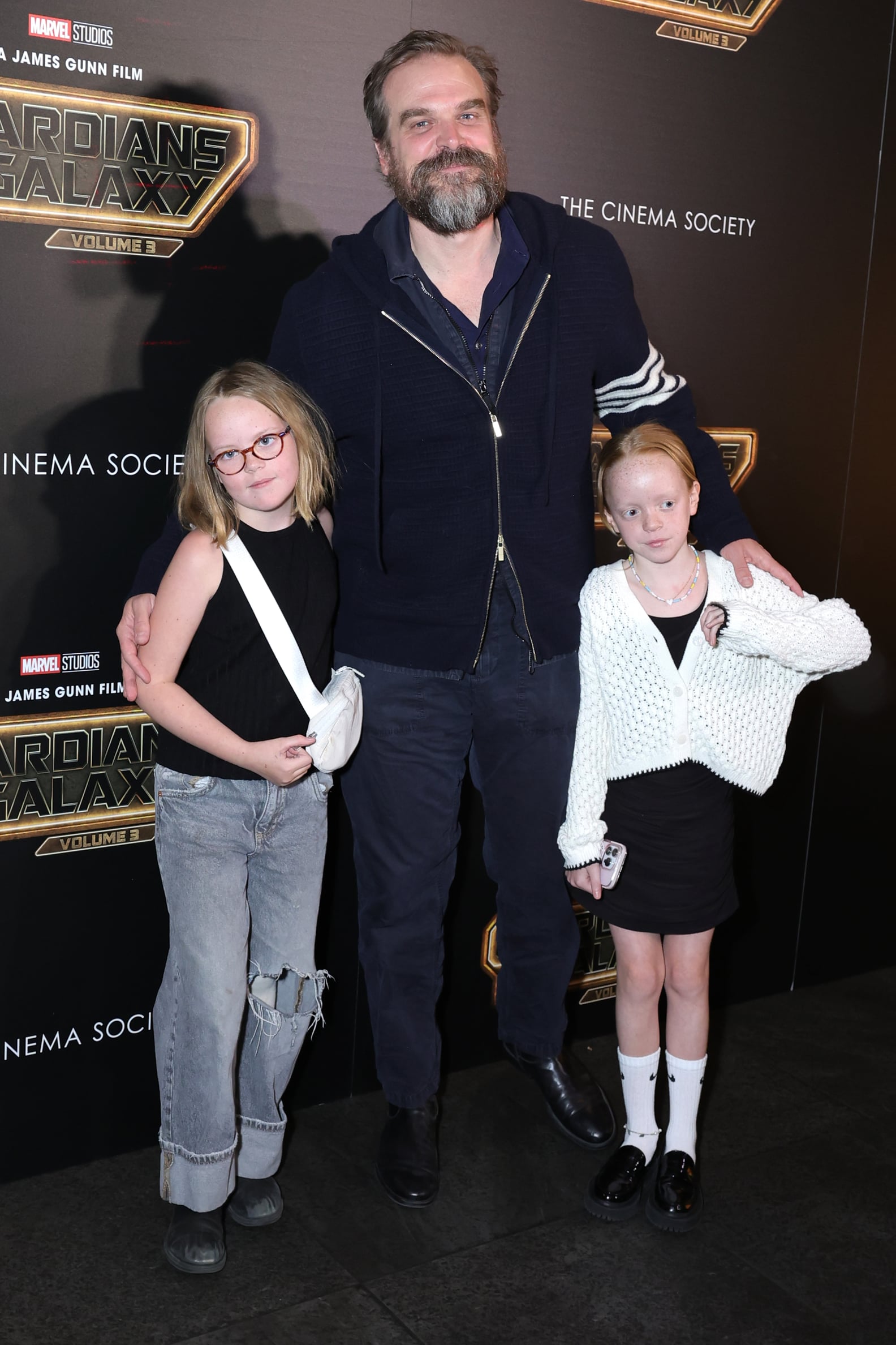 David Harbour & Kids at Guardians of the Galaxy 3 Premiere | PS Celebrity